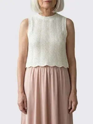 Loulou De Saison Cotton Knit Cropped Top - Ivory