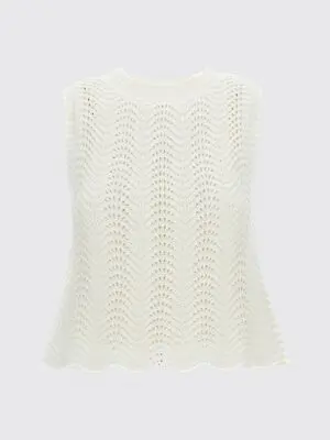 Loulou De Saison Cotton Knit Cropped Top - Ivory