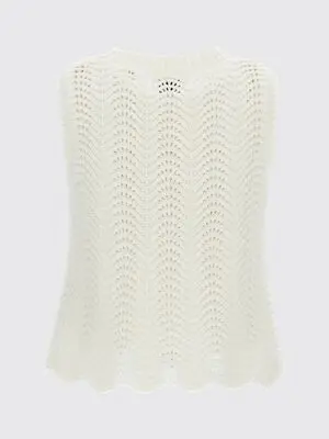 Loulou De Saison Cotton Knit Cropped Top - Ivory