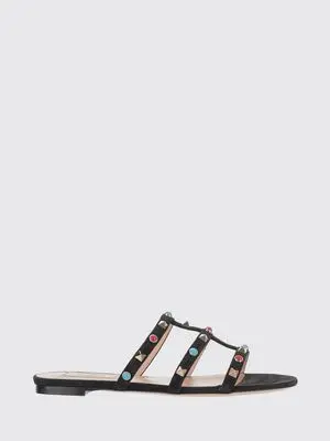 Valentino Garavani Studded Heeled Sandals - Black