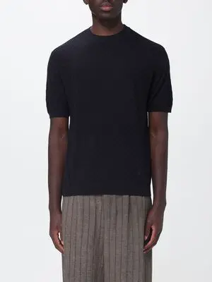 Emporio Armani Textured Knit Sweater - Navy