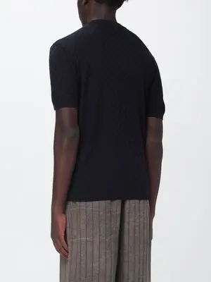 Emporio Armani Textured Knit Sweater - Navy