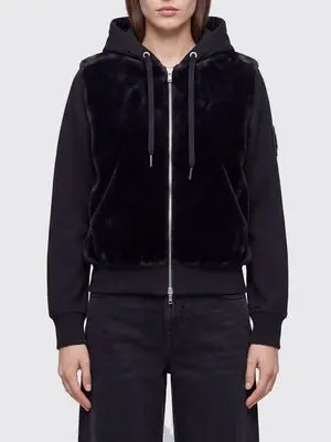 Moose Knuckles Fur Front Zip Hoodie - Black