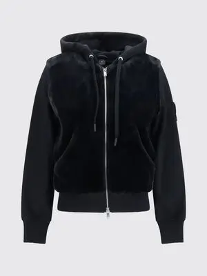 Moose Knuckles Fur Front Zip Hoodie - Black