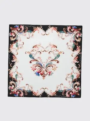 Versace Baroque Print Silk Foulard - White