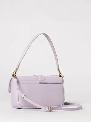 Just Cavalli Faux Leather Shoulder Bag With Snake Clasp - Lavander