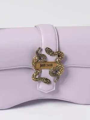 Just Cavalli Embossed Logo Shoulder Bag - Lavander
