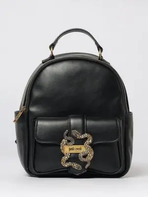 Just Cavalli Leather And Synthetic Leather Backpack - Black
