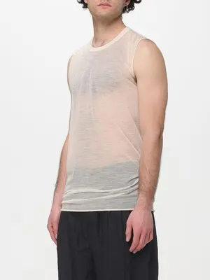 Rick Owens Transparent Wool Blend Tank Top - White