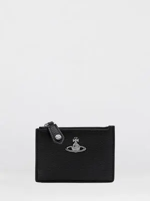 VIVIENNE WESTWOOD Grained Synthetic Leather Card Holder - Black