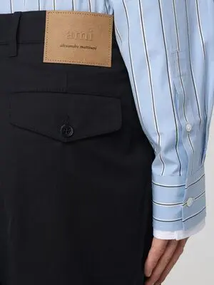 AMI Paris Cotton Chino Trousers - Black