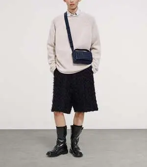 Bottega Veneta Leather Intrecciato Mini Flap Bag