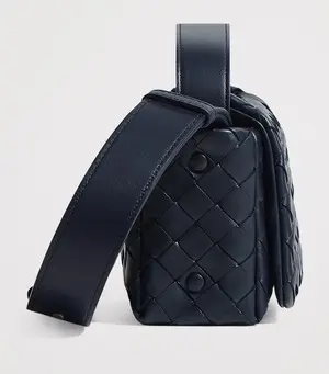 Bottega Veneta Leather Intrecciato Mini Flap Bag