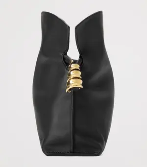 Loewe Mini Leather Flamenco Purse - Black