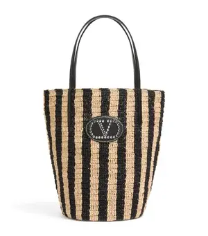 Valentino Garavani Raffia Bucket Bag - Beige