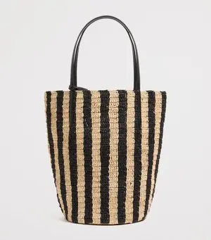 Valentino Garavani Raffia Bucket Bag - Beige