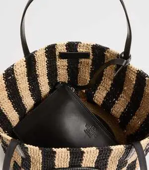 Valentino Garavani Raffia Bucket Bag - Beige