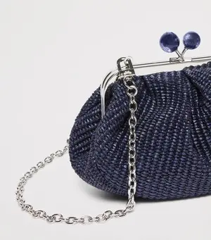 Max Mara Small Woven Pasticcino Clutch - Blue