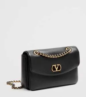 Valentino Garavani Lambskin Djuna Shoulder Bag - Black
