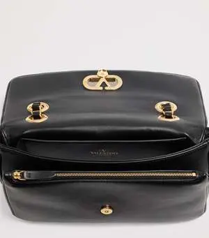 Valentino Garavani Lambskin Djuna Shoulder Bag - Black