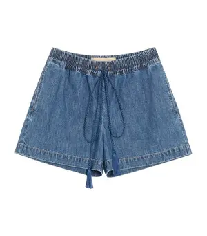 Valentino Garavani Denim Drawstring Shorts