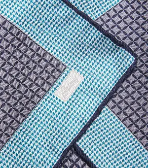 Brioni Silk Printed Pocket Square - Grey