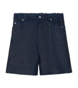 Loewe Leather Feather Bermuda Shorts