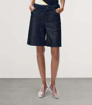 Loewe Leather Feather Bermuda Shorts
