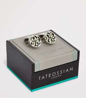 Tateossian Palladium-plated Trinity Cufflinks