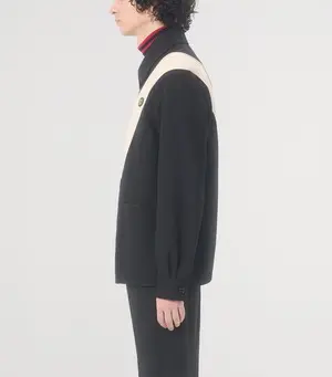 Valentino Garavani Wool-blend Vlogo Jacket - Black