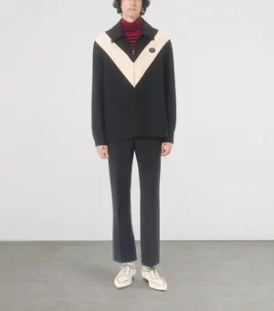 Valentino Garavani Wool-blend Vlogo Jacket - Black