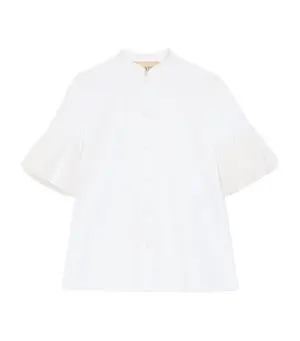 Valentino Garavani Cotton Organza-cuff Shirt