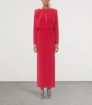Valentino Garavani Silk Slit Midi Dress
