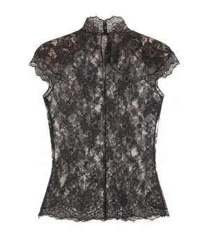 Valentino Garavani Lace High-neck Top