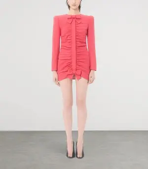 Valentino Garavani Virgin Wool Ruched Jacket - Red