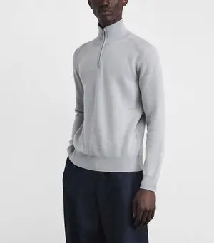 Brioni Cashmere-wool Half-zip Sweater
