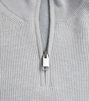 Brioni Cashmere-wool Half-zip Sweater