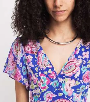 Rixo Silk Floral Lania Blouse
