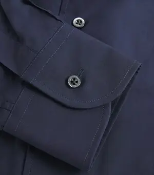 Corneliani Cotton Formal Shirt - Navy