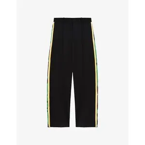 Loewe Layered-panel Straight-leg Mid-rise Wool-blend Trousers
