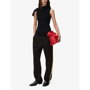 Loewe Layered-panel Straight-leg Mid-rise Wool-blend Trousers