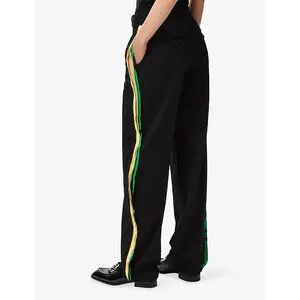Loewe Layered-panel Straight-leg Mid-rise Wool-blend Trousers