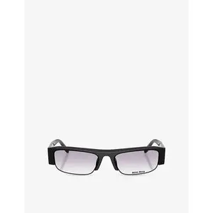 Miu Miu Rectangle-frame Acetate Optical Glasses - Black