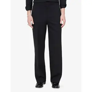 The Kooples Wide-leg Stretch Wool-blend Trousers