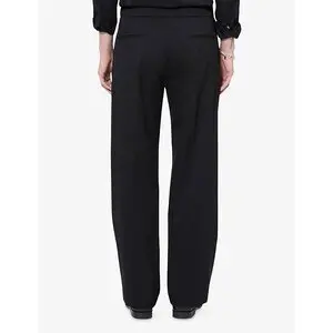 The Kooples Wide-leg Stretch Wool-blend Trousers