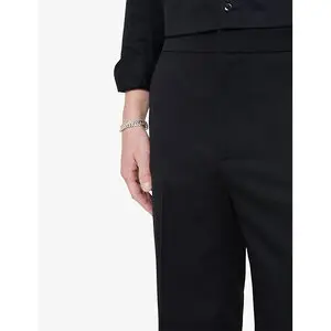 The Kooples Wide-leg Stretch Wool-blend Trousers