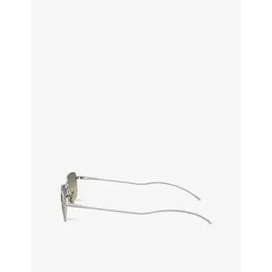 Oliver Spencer Rectangle-frame Metal Sunglasses - Silver