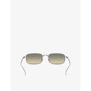 Oliver Spencer Rectangle-frame Metal Sunglasses - Silver