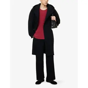 Issey Miyake Tailored Straight-leg Knit Trousers - Black