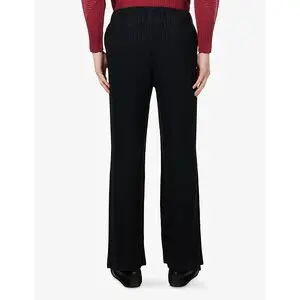 Issey Miyake Tailored Straight-leg Knit Trousers - Black